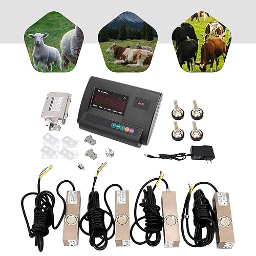 Livestock Scale Kit - 4 x 4410 lb Load Capacity High Precision Animal ...