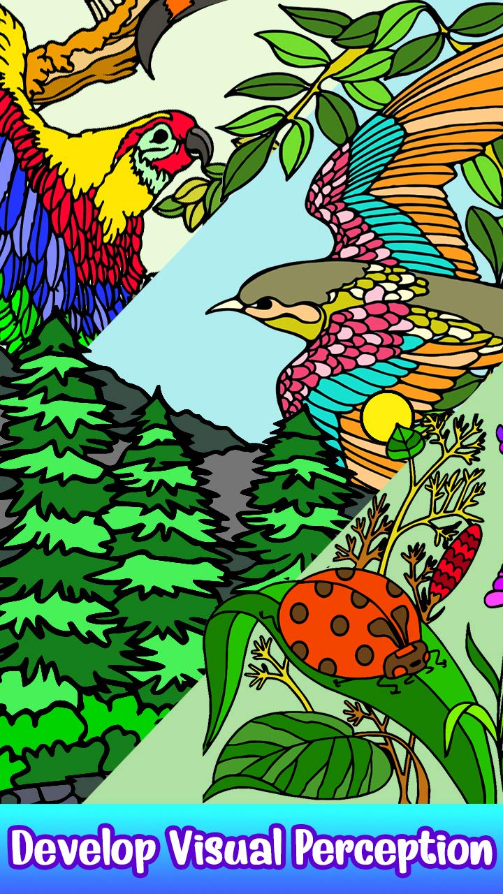 Nature Color by Number - Adult Paint , Glitter & Crayon Coloring Pages ...