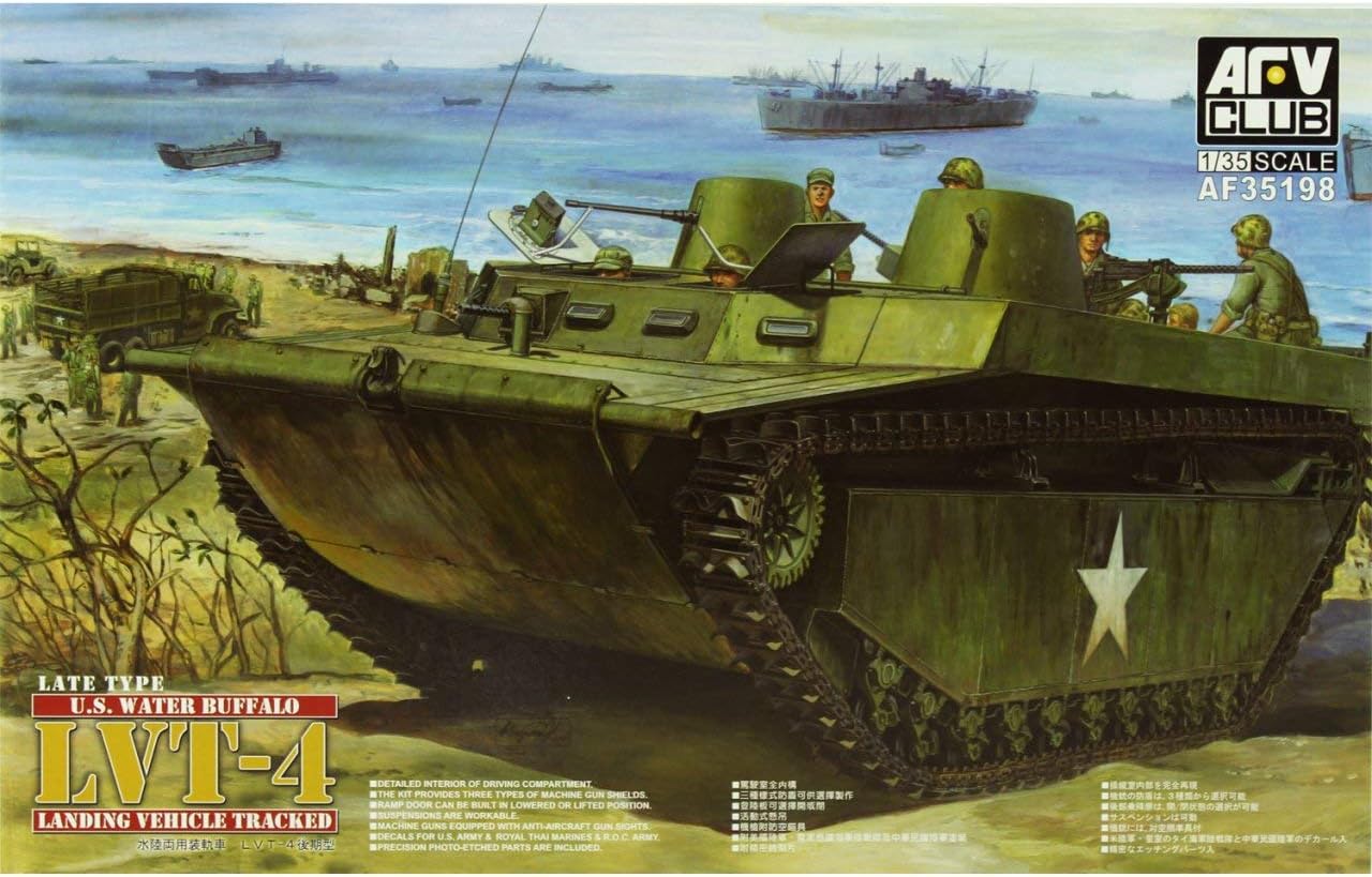 Amazon.com: AFV Club Models 1/35 U.S. Water Buffalo LVT-4 (Late Type ...