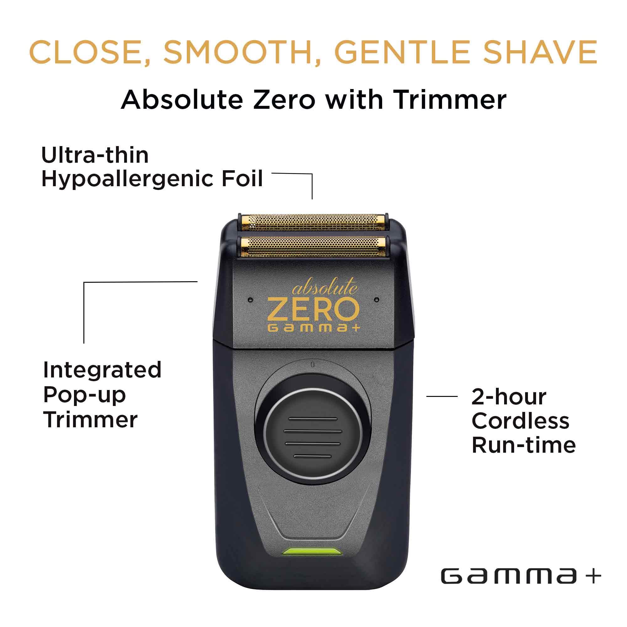 Gamma+ Absolute Zero Men's Inalfoly Foil Shaver con recortadora ...