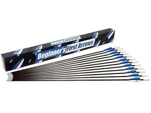 Beginner's First 30'' Fiberglass Target Archery Arrows for Kids, Black ...