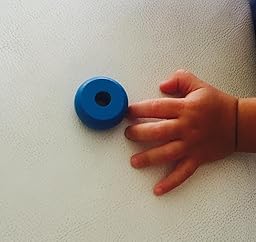 Amazon.com: Hape String Along Shapes Wooden Block Toddler Lacing Toy ...