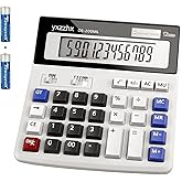 Amazon.com : M&G Desk Calculator 12 Digit Extra Large LCD Display, Dual Solar Power and Battery ...