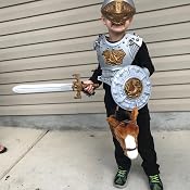 Amazon.com: Medieval Knight in Shining Armor Pretend Role Play Plastic ...