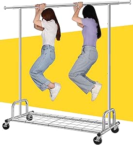 Amazon.com: Raybee Clothes Rack, Heavy Duty Clothing Rack Load 450LBS ...