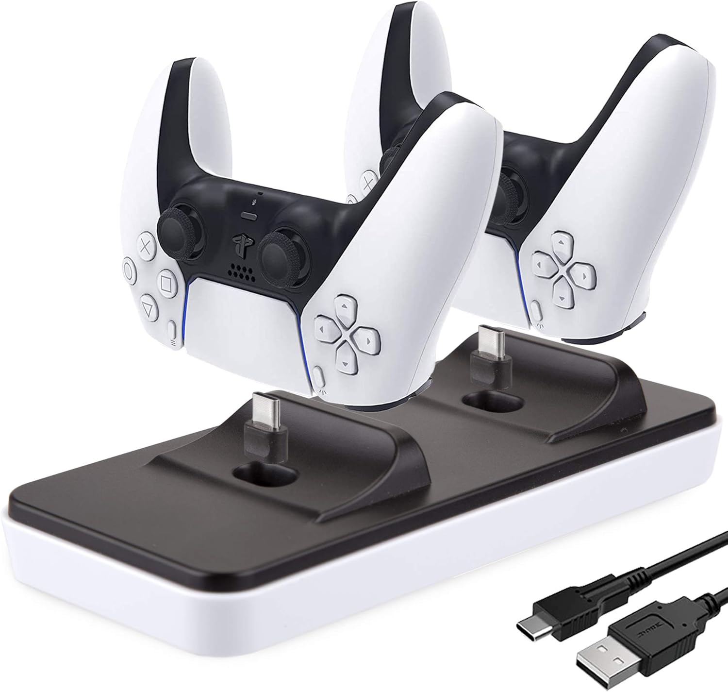 Newest PS5 DualSense Controller Charging Station, LP Dual USB Type C ...