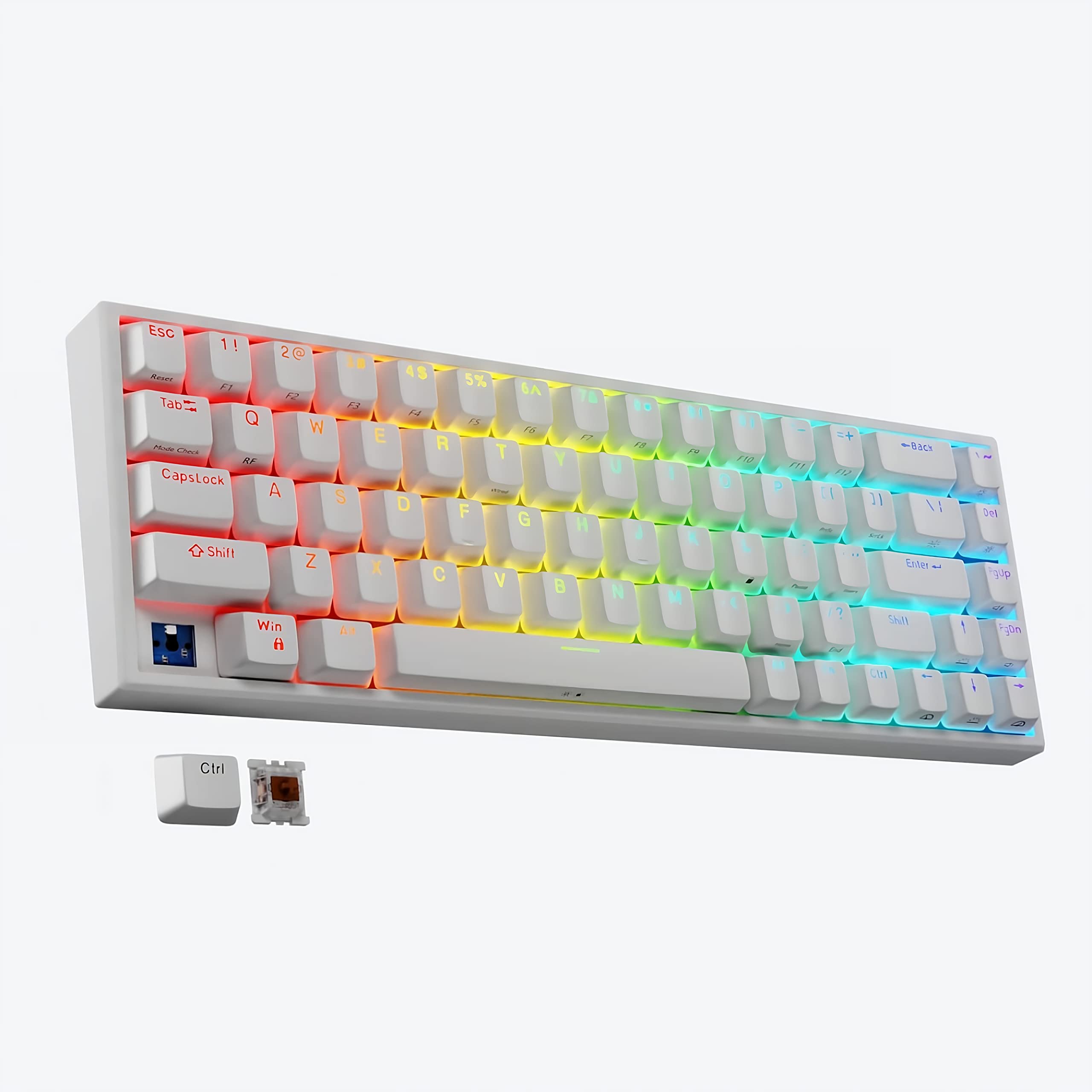 Mua Tilted Nation 65% Percent Keyboard White - Compact Hot Swappable ...