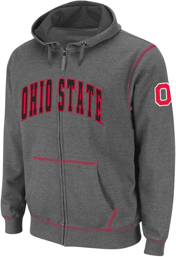 Amazon.com : NCAA Ohio State Buckeyes Blackout Full-Zip Fleece Hoodie ...