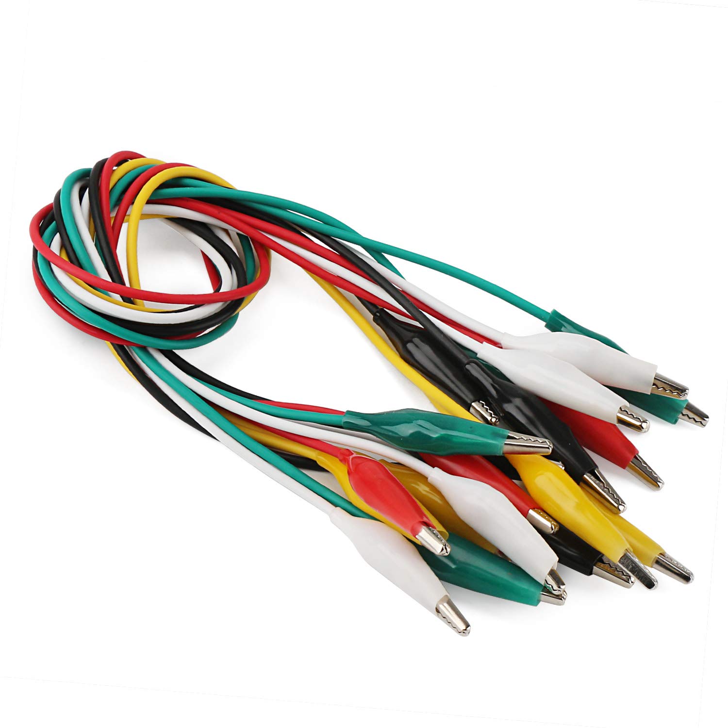 Alligator Clip Leads, DROK 10 pcs Pack Double Ended Leads Test Clips 19 ...