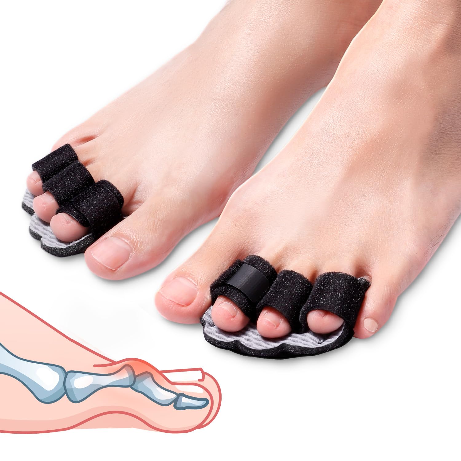 Pozpo Tech Hammer Toe Straightener Corrector Splint Brace for Women fit ...