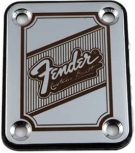 Amazon.com: Standard 4 Bolt"Custom Built" Engraved Guitar Neck Plate ...