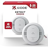 Kidde Smoke Detector, 10-Year Battery Powered, Voice Alerts, LED ...