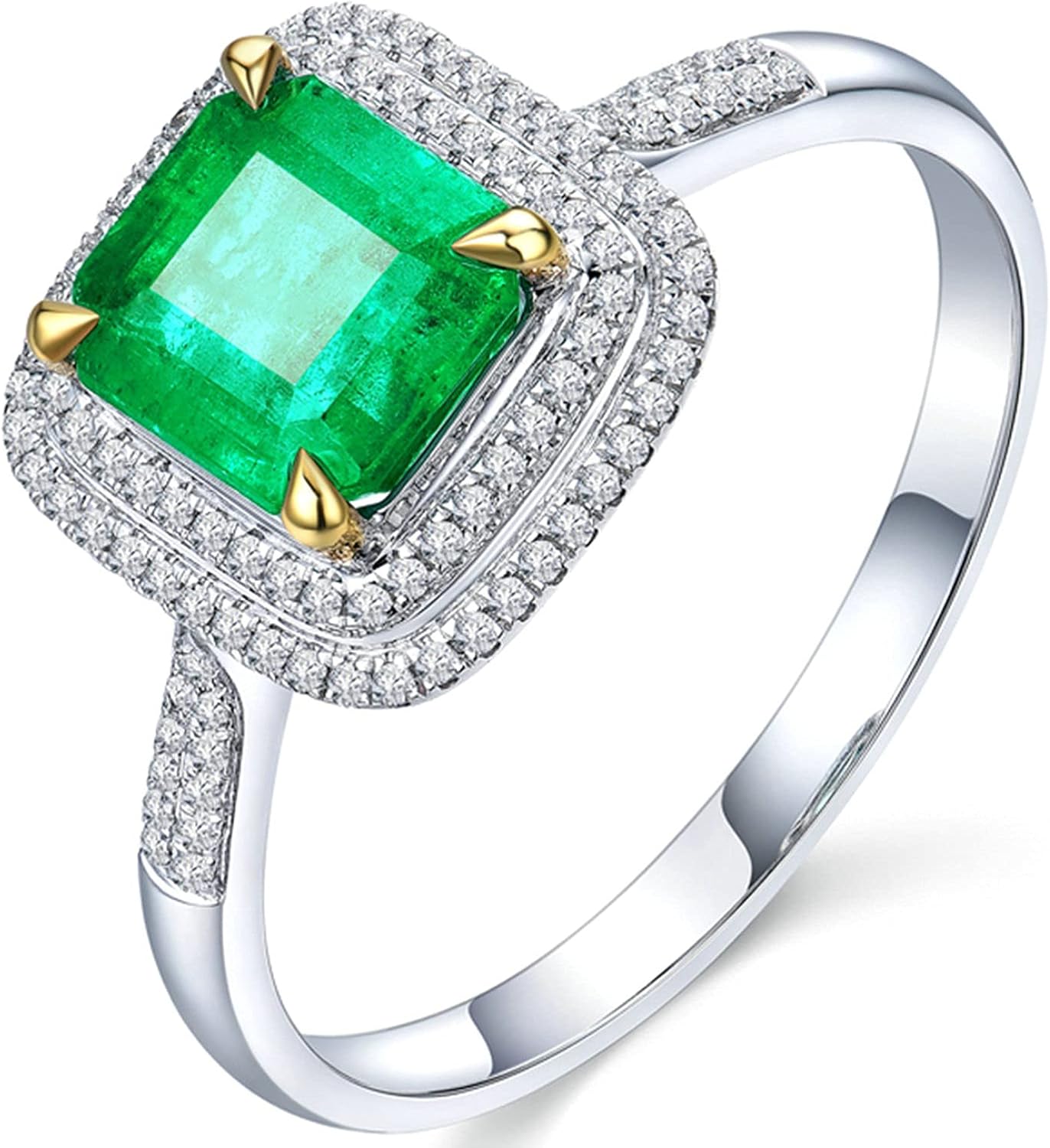 KnSam Damen Ring, Ehering 750 18K Weiß Gold Verlobungsring Gold Damen ...