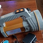 Super Bright Handheld Spotlight Flashlight USB Rechargeable Large ...