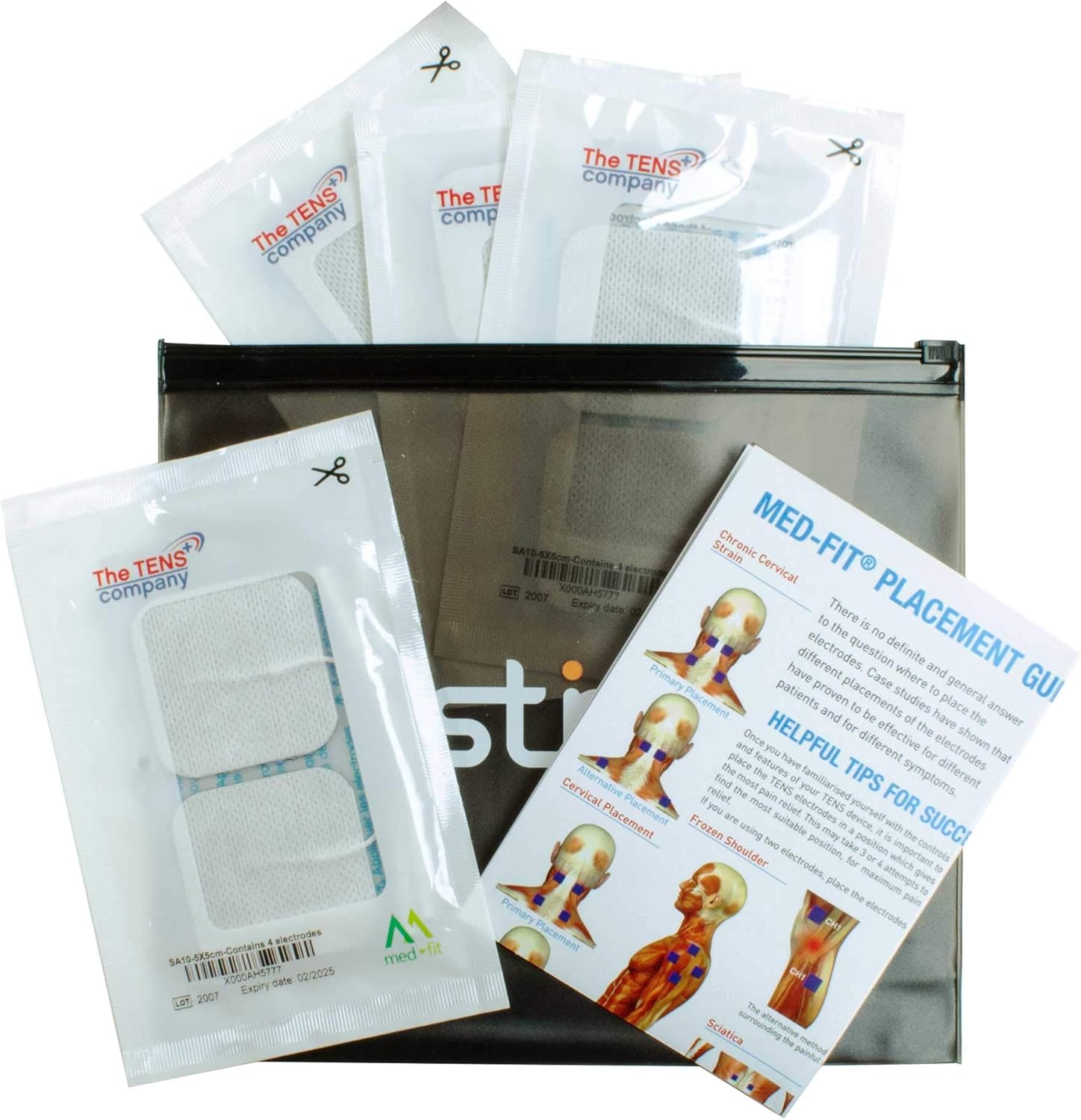 Med-Fit Electrode Pads Combination Pack 32 x 5x5cm and 8 x 5x10cm Self ...