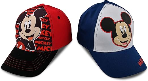 Disney Little Boys Assorted Character Cotton Baseball Cap, 2 Piece ...
