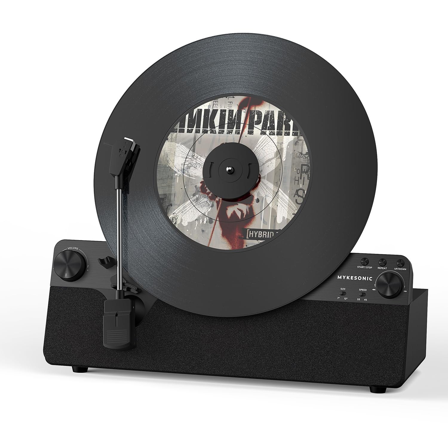 Vertical Automatic Record Player Bluetooth, MYKESONIC Belt Drive Vinyl ...