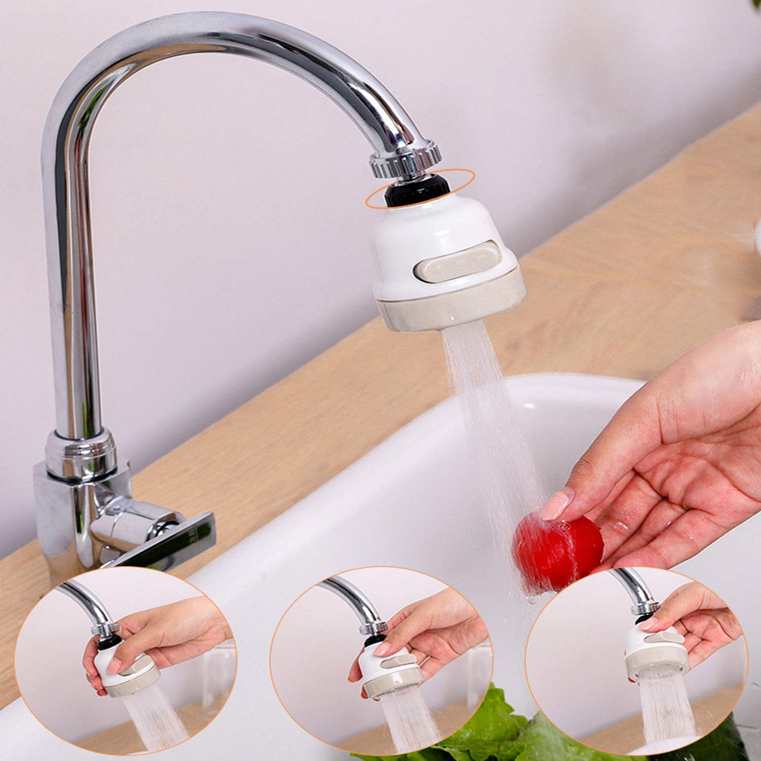 360°Swivel Splash-Proof Faucet Filter Three Gear Adjustable Water ...