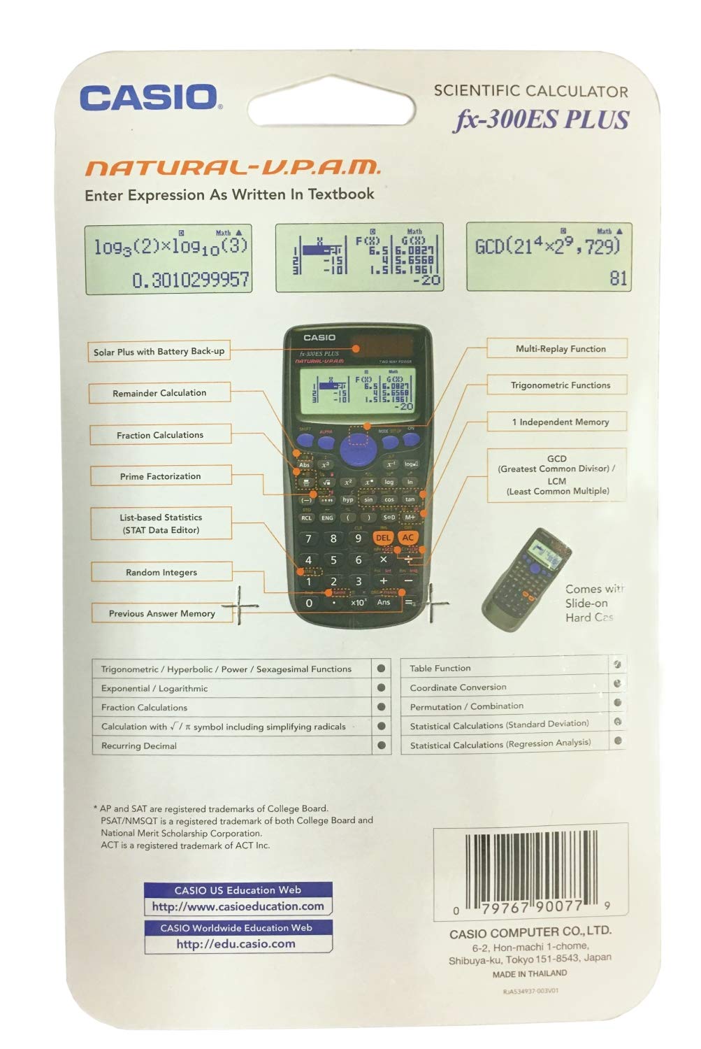 Mua Casio fx-300ES PLUS Scientific Calculator; SAT Compatible; Natural ...