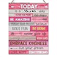 Amazon.com: Inspirational Pink Wall Decor For Home Office, Today Is A ...