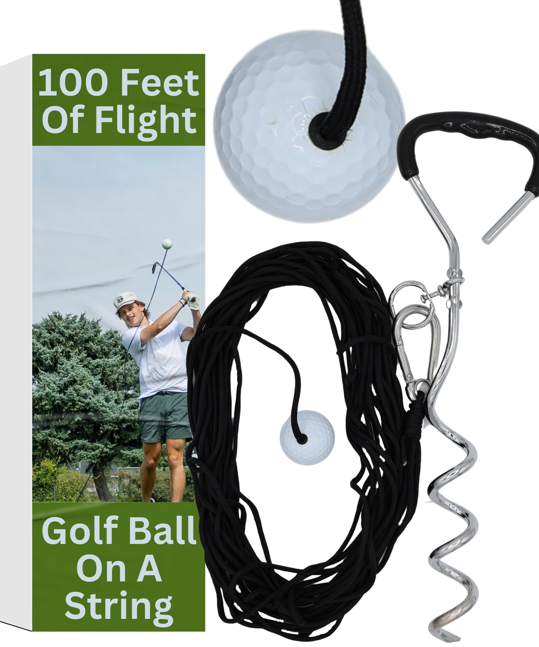 Diochey Creations Golf Ball on a String Golf Swing Trainer | 100 Feet ...