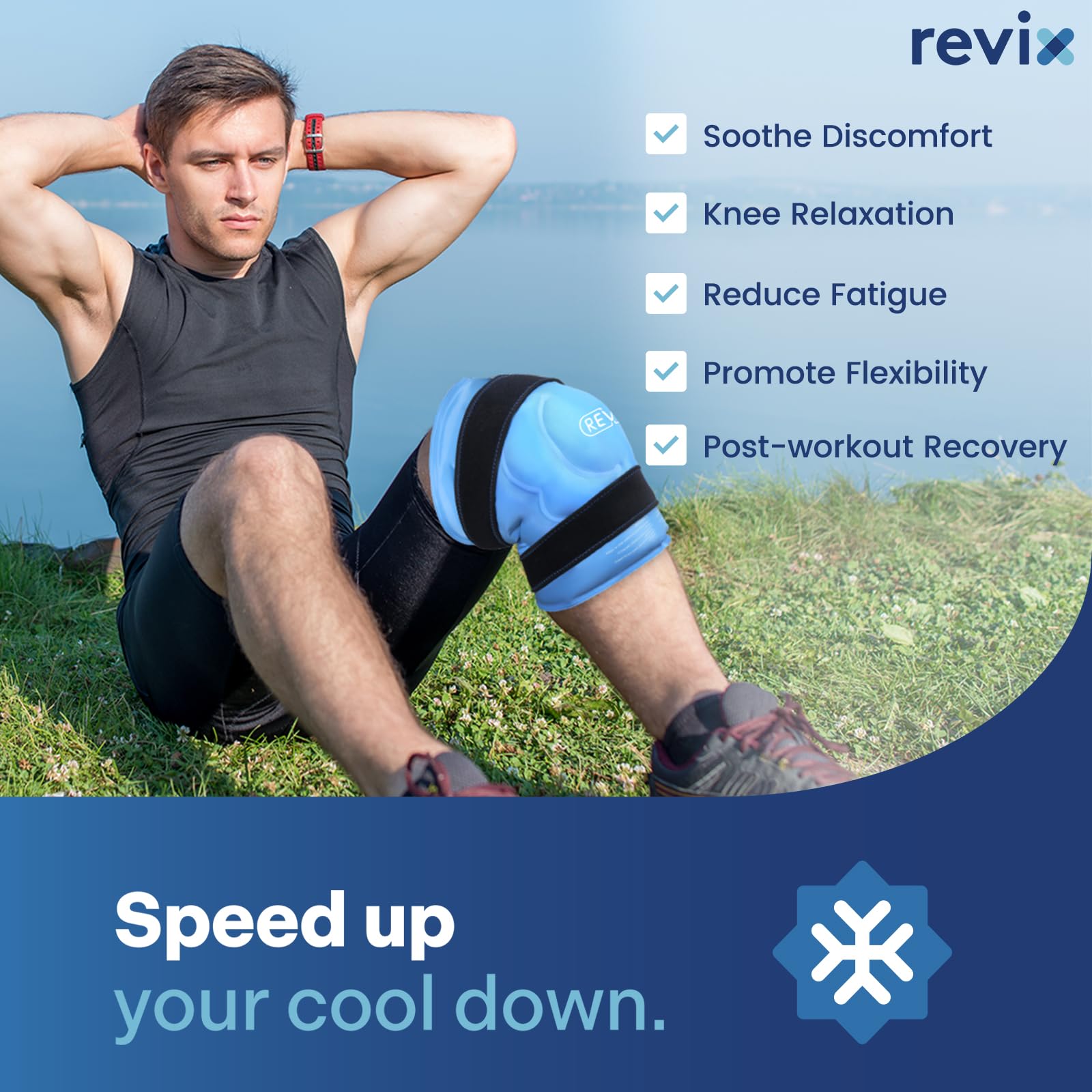 Mua REVIX 20‘’ XXXL Knee Ice Pack Wrap Around Entire Knee, Extra Large ...