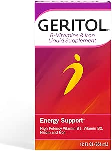 Amazon.com: Geritol B-Vitamins and Iron for Energy Support, 12 Ounce ...