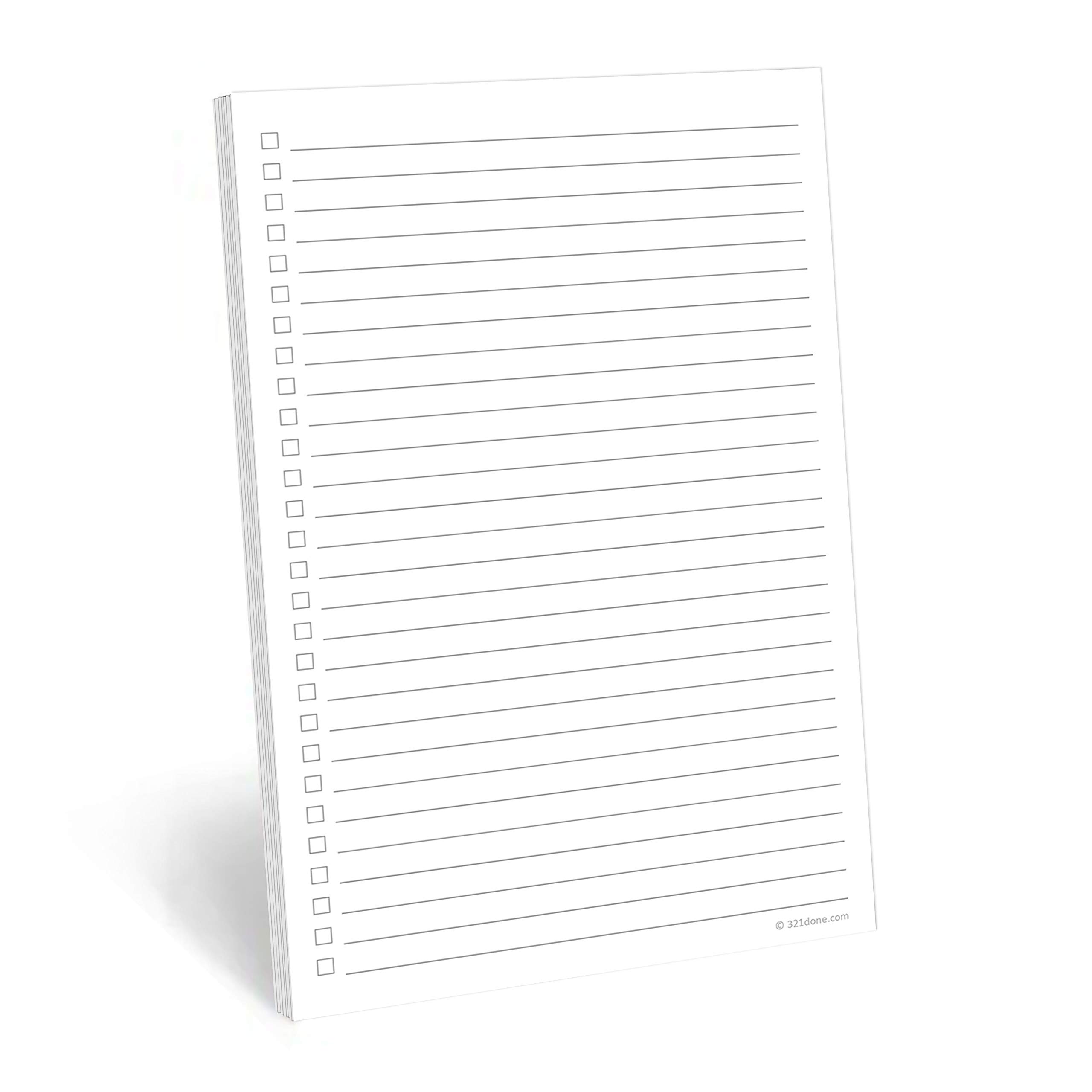 Buy 321Done Checklist Notepad Planning Pad - 50 Sheets (5.5x 8.5) To Do ...