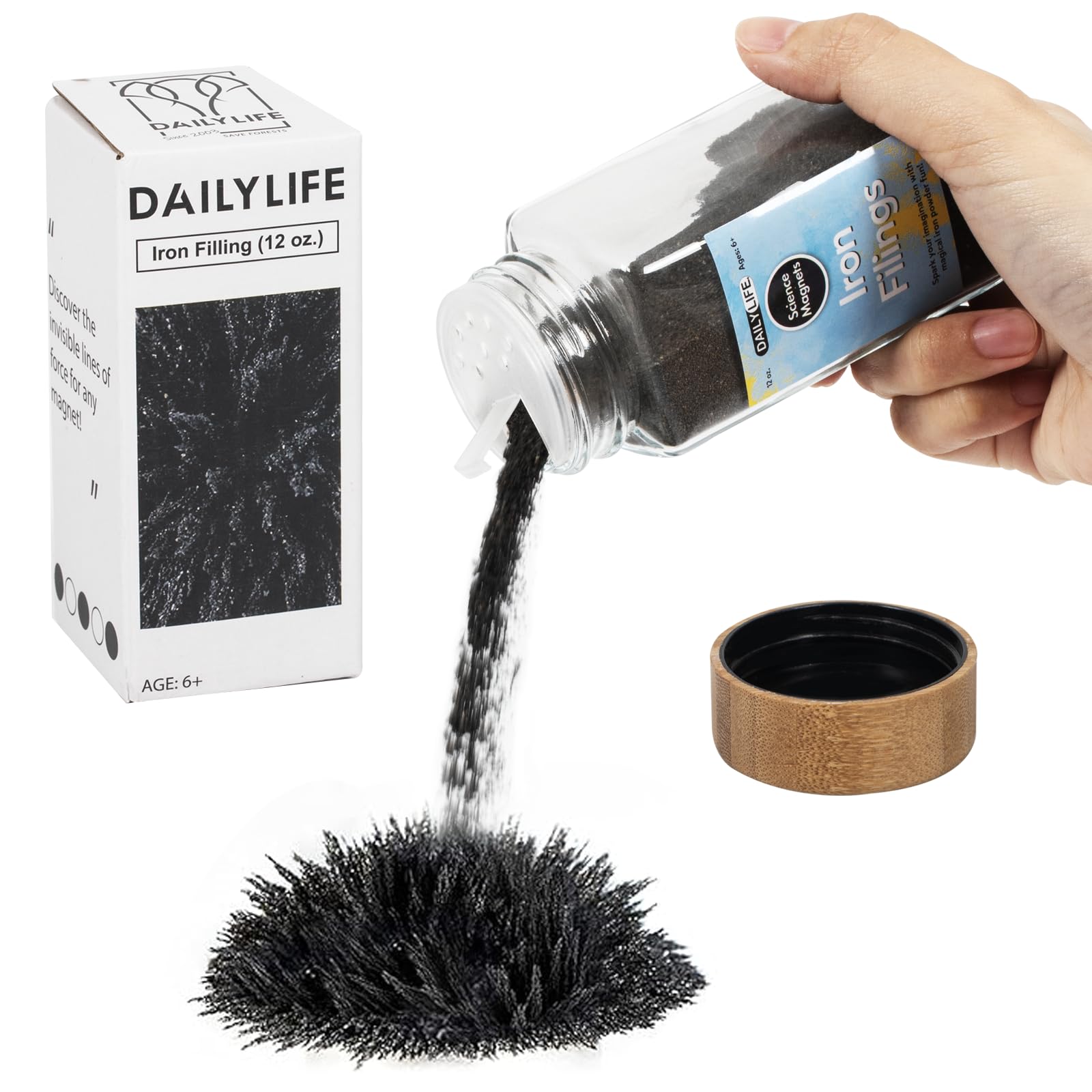 DAILYLIFE Magnetic Sand Iron Filings For Science, 12 Ounces Of Iron ...