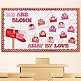 Amazon.com: 56Pcs Valentine's Day Classroom Bulletin Board Decorations ...