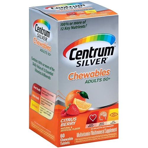 Centrum Silver Chewable Multivitamin for Adults 50 Plus with Vitamin C ...