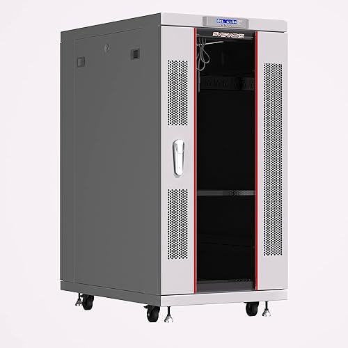 Sysracks 22U 35 Inch Deep Grey White Server Rack IT Network Data Rack ...