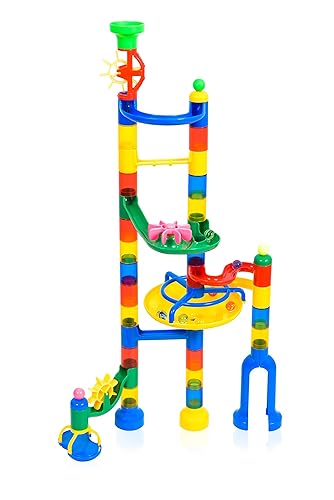 Marble Genius Marble Run Racing Set: 125-Piece Marble Run Racing Set ...