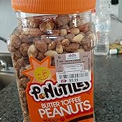 Amazon.com : P-Nuttles Butter Toffee Covered Peanuts, 44oz Jar (Pack of ...