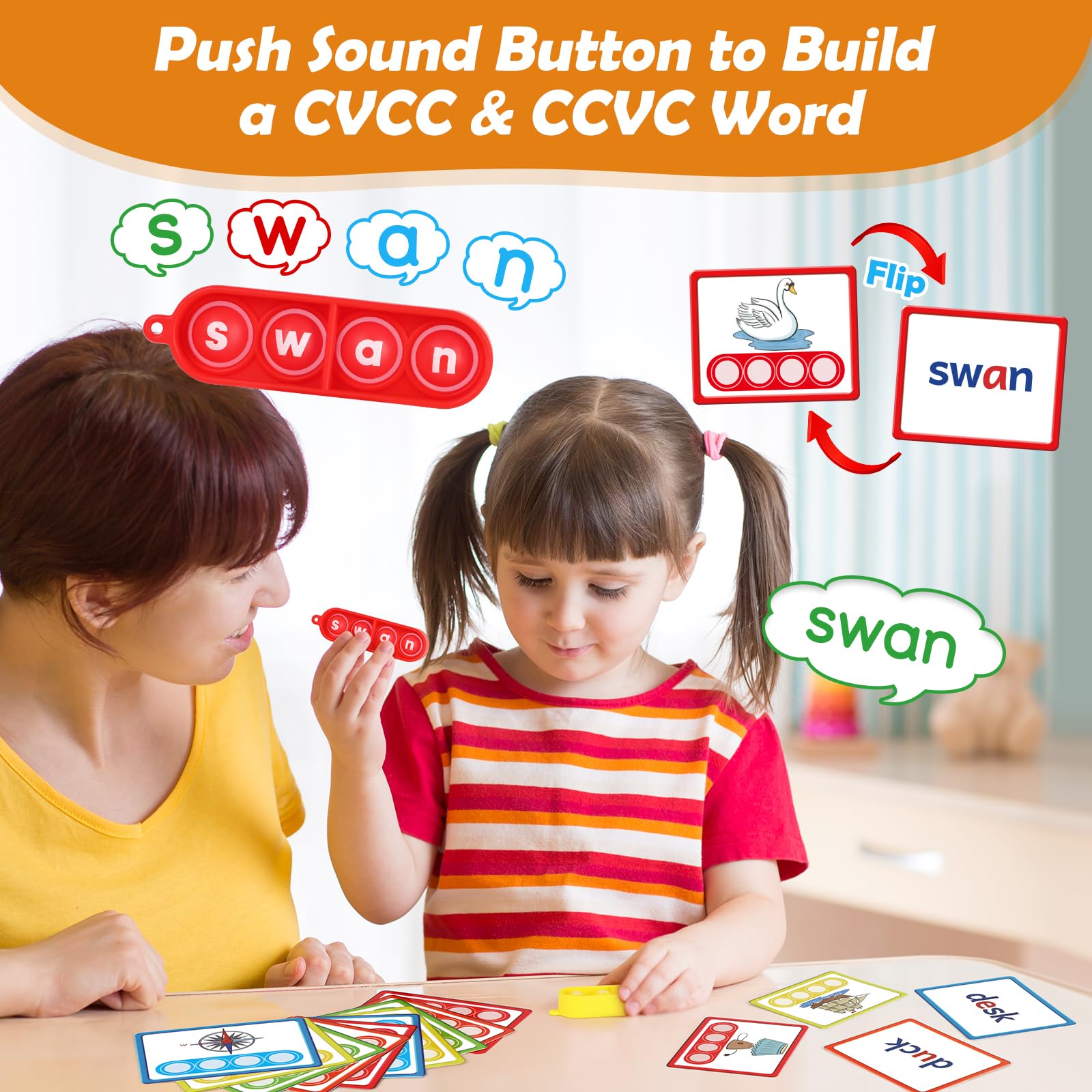 Mua Aizweb CVCC & CCVC Word Game,Phonics Games Flash Cards for ...
