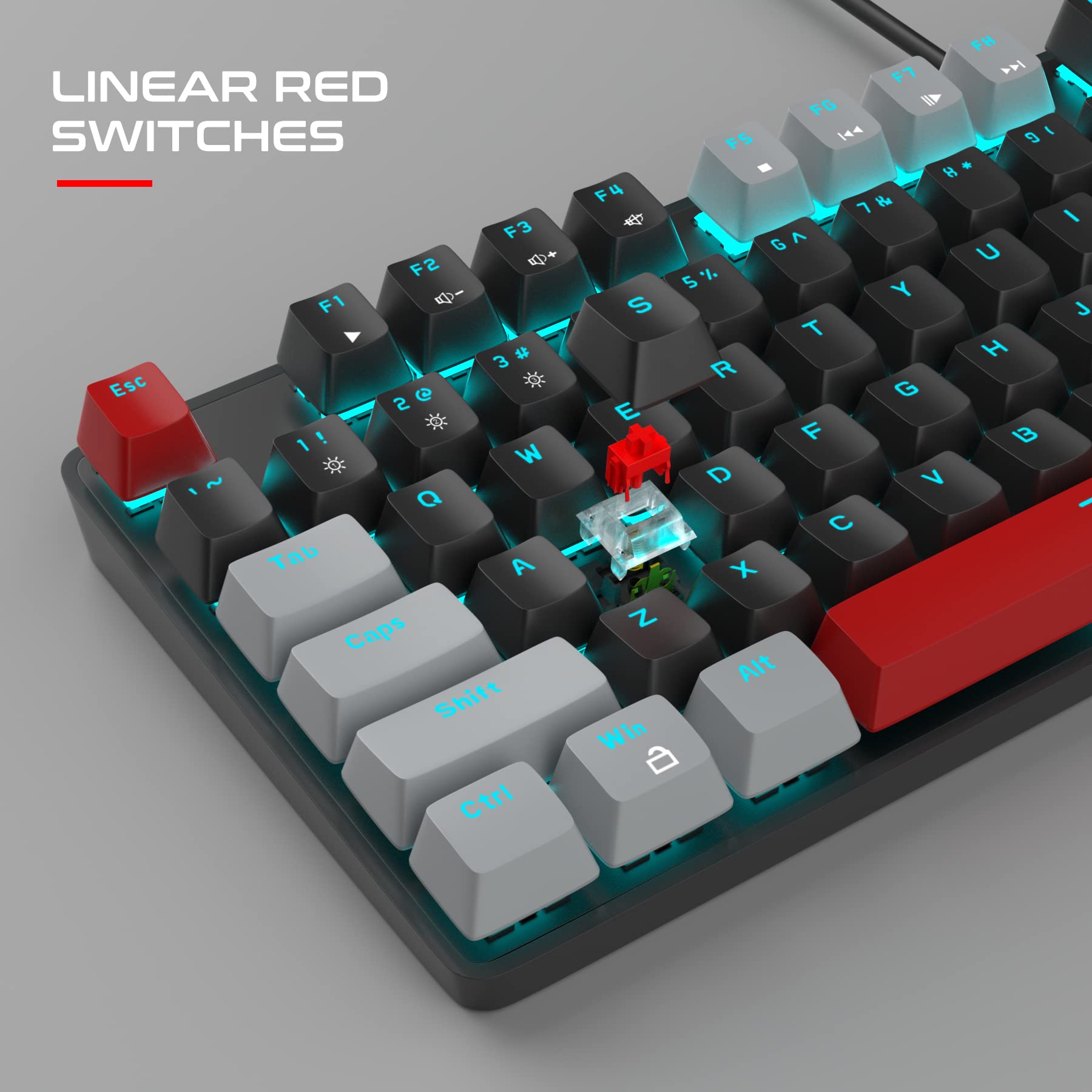 Mua Mechanical Gaming Keyboard, 104 Keys Blue Backlit Keyboard with Red ...
