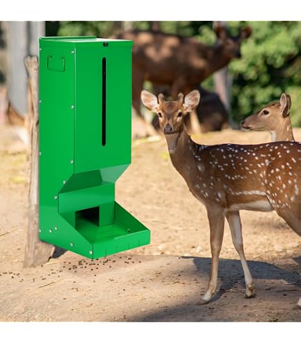Metal Deer Feeder Hanging Deer Feeder Box, Heavy Duty Automatic Deer ...
