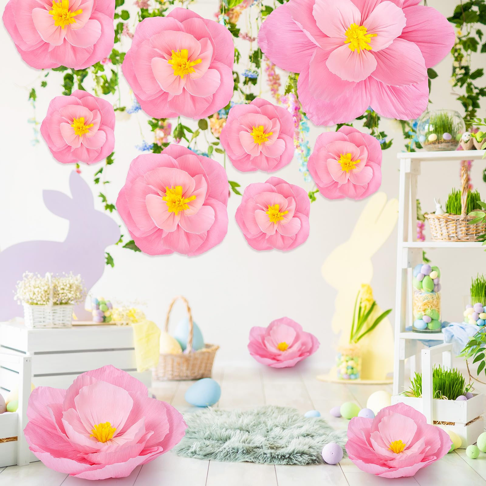 Humyoun Giant Paper Flowers Artificial Paper Flower Decorations for ...