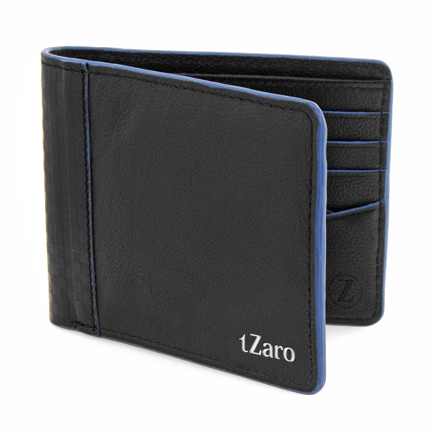 Buy tZaro Pure Leather Men's Wallet (Black & Blue) at Amazon.in