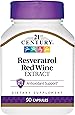 Amazon.com: 21st Century Resveratrol Red Wine Extract Capsules, 90 ...