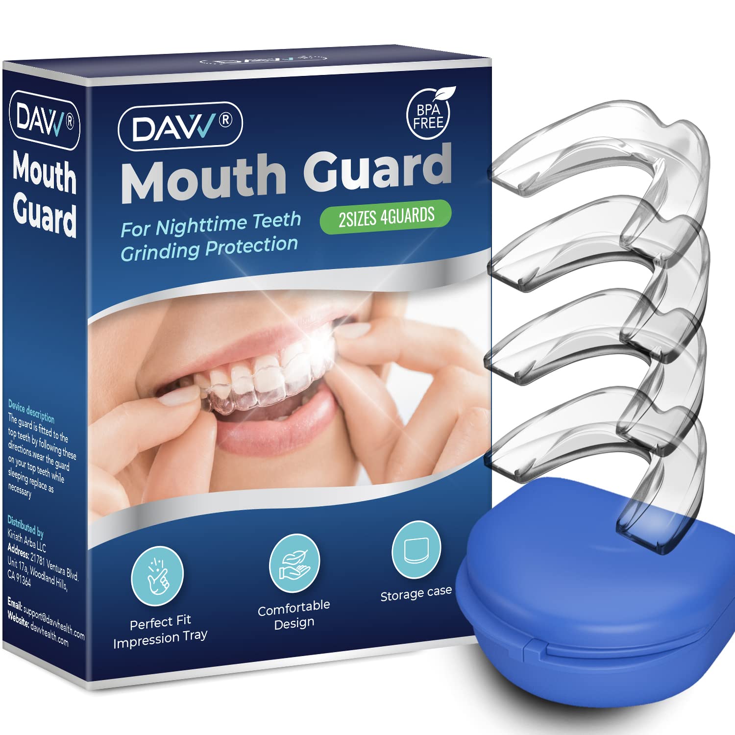 DAVV Mouth Guard for Clenching Teeth at Night, Upgraded Night Guards ...