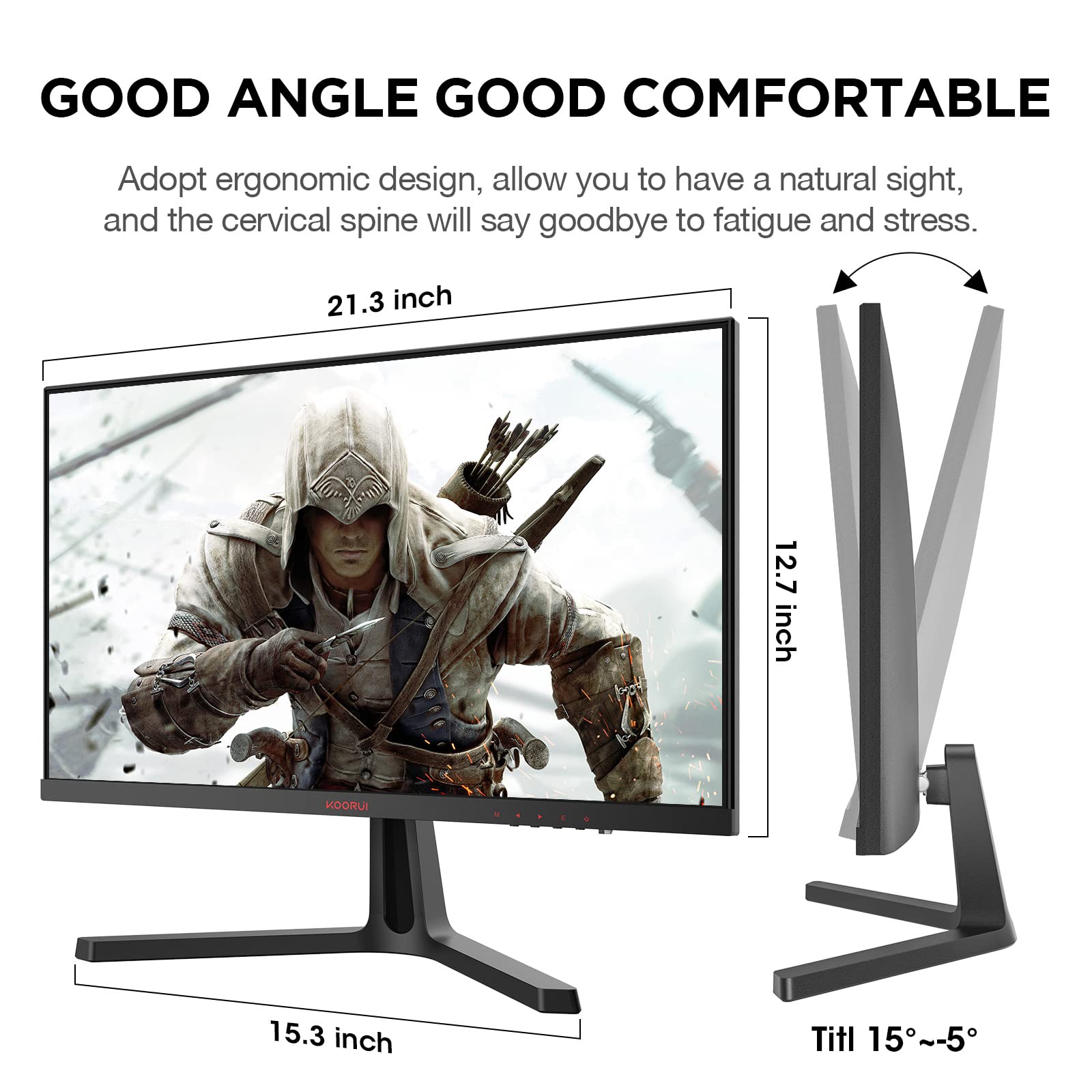 Mua KOORUI Monitor 24 Inch Full HD Gaming Monitor PC Screen VA 1ms ...
