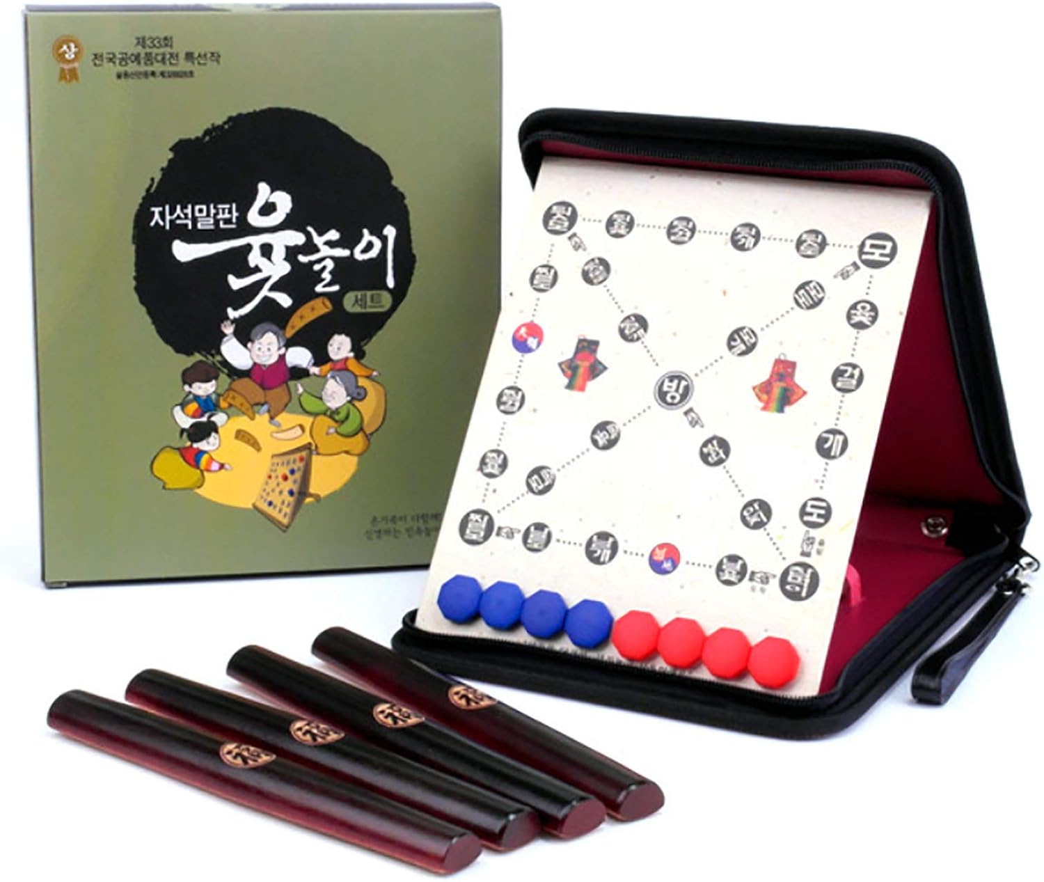Amazon.com: Woodart Magnetic Yutnori Korean Traditional Game YUT Game ...