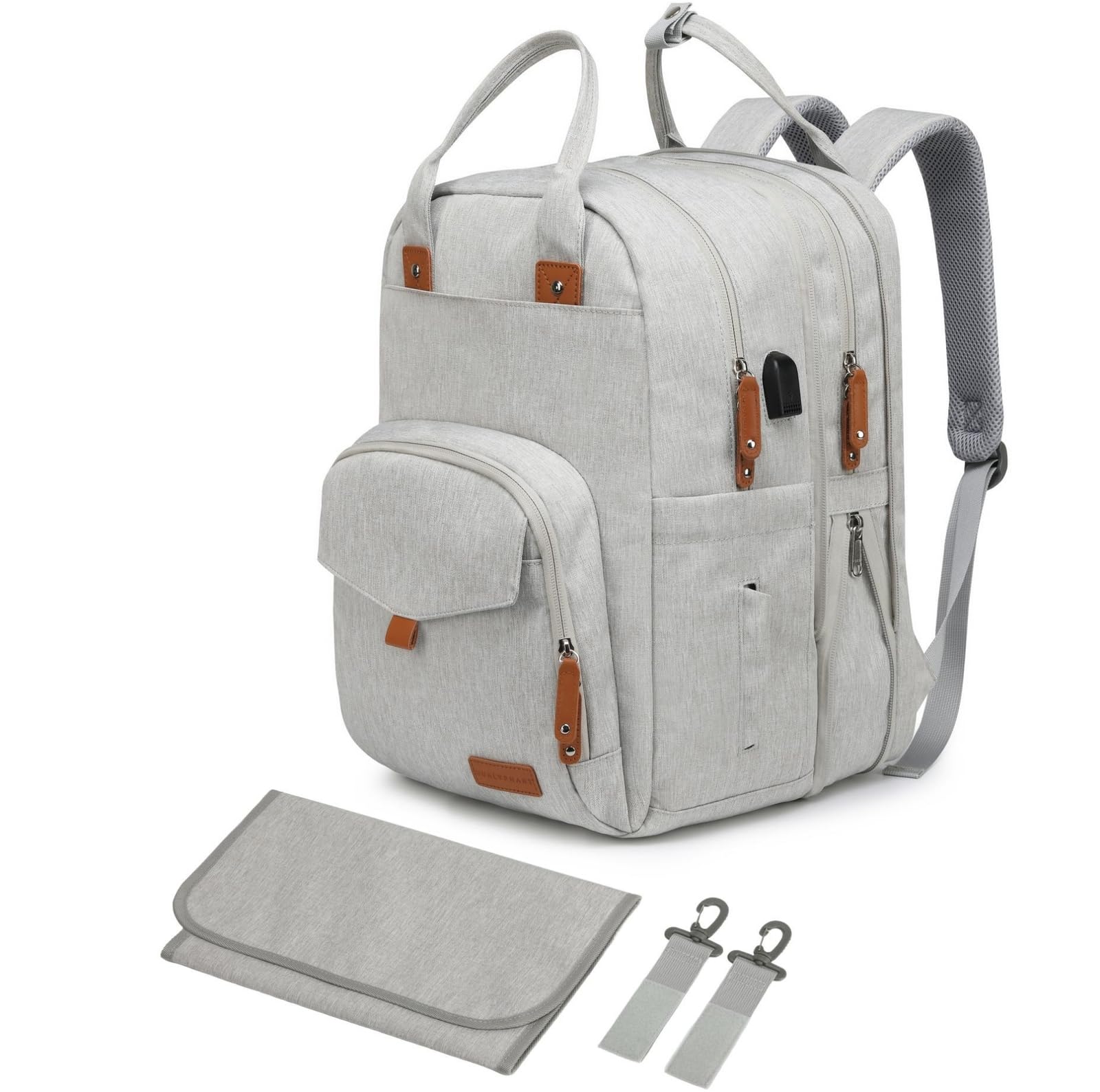 Qualyphant Extra Large Diaper Bag for 2 Kids - Expandable 35L Twin ...