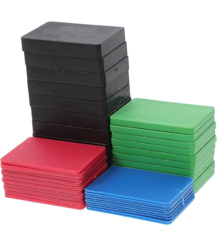 Multi-size Leveling Shims 300-Piece Plastic Shim Assortment - 6 Color ...