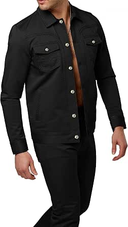 STACY ADAMS Men's “Denim Jeans Cut” Jacket and Jeans Set at Amazon Men ...
