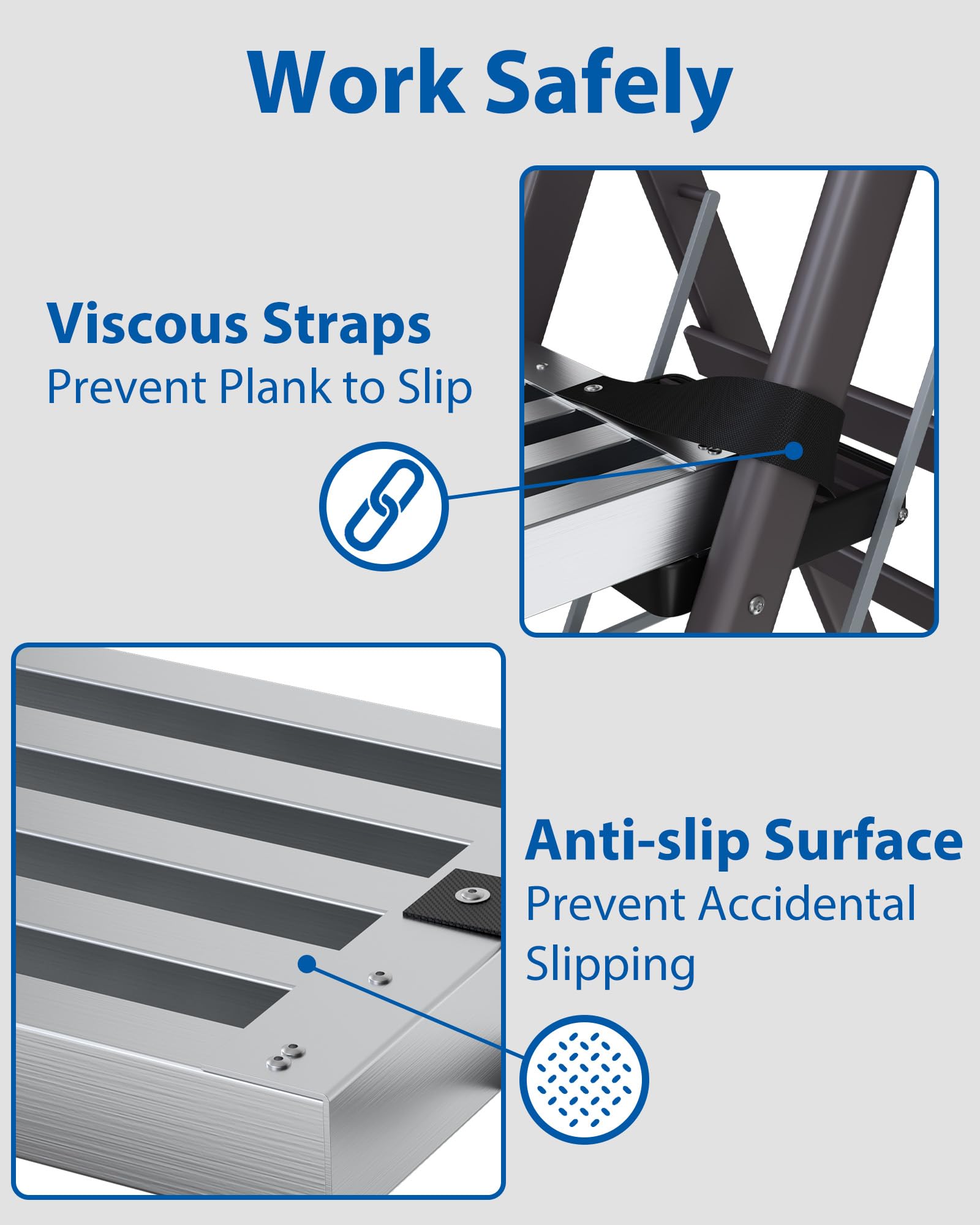 Garvee 6-9ft Aluminum Plank,Adjustable Work Platform With 440LBS Capacity,Aluminum Work Plank ...