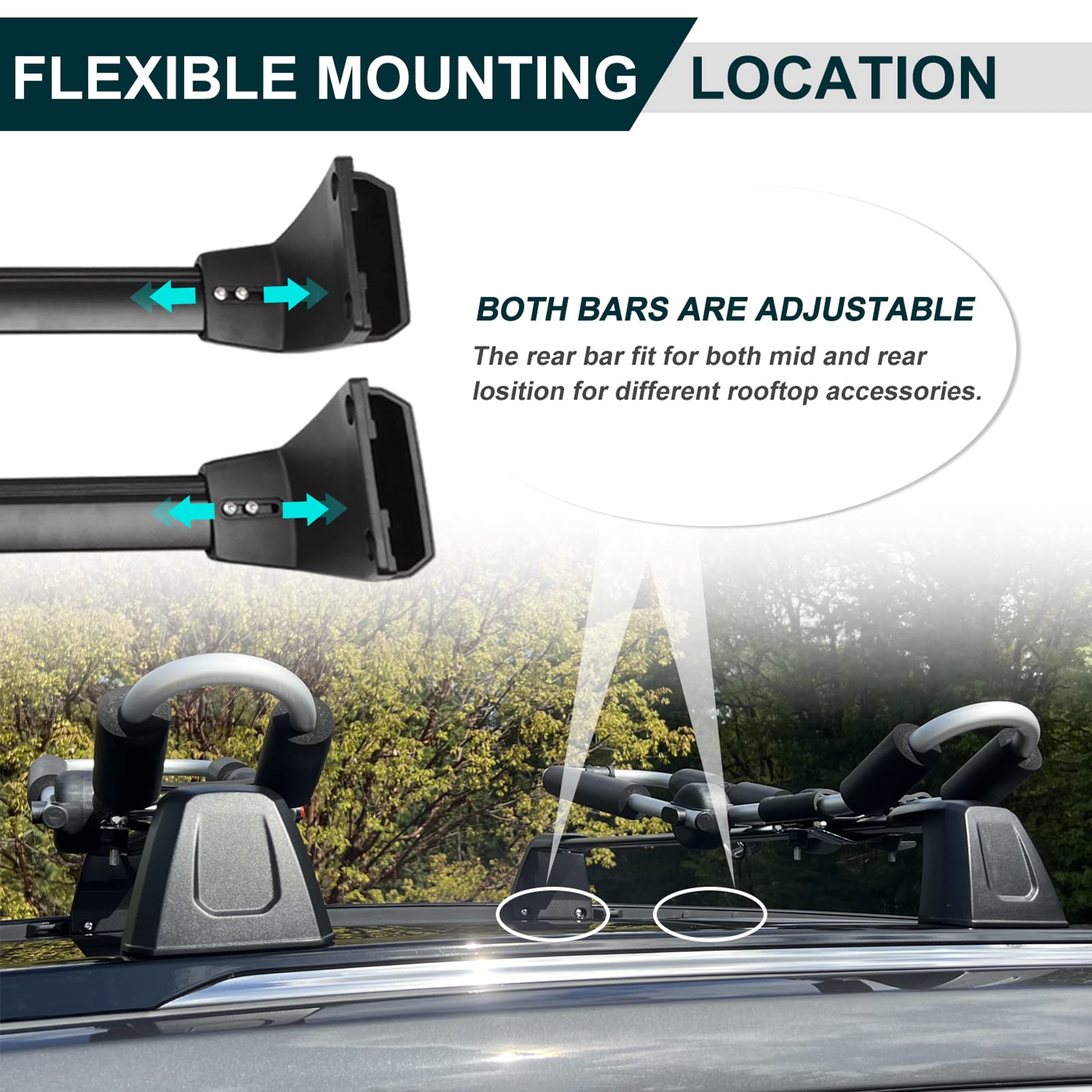 Mua Snailfly Heavy-Duty 220 lbs Load Capacity, Upgraded Crossbars Fit ...