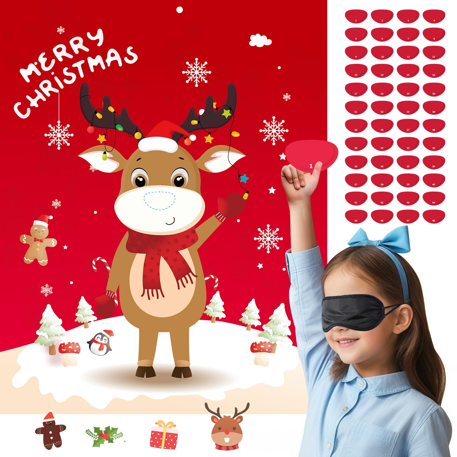 Mua Haunt Couture Christmas Party Game for Kids & Family - Pin The Nose ...