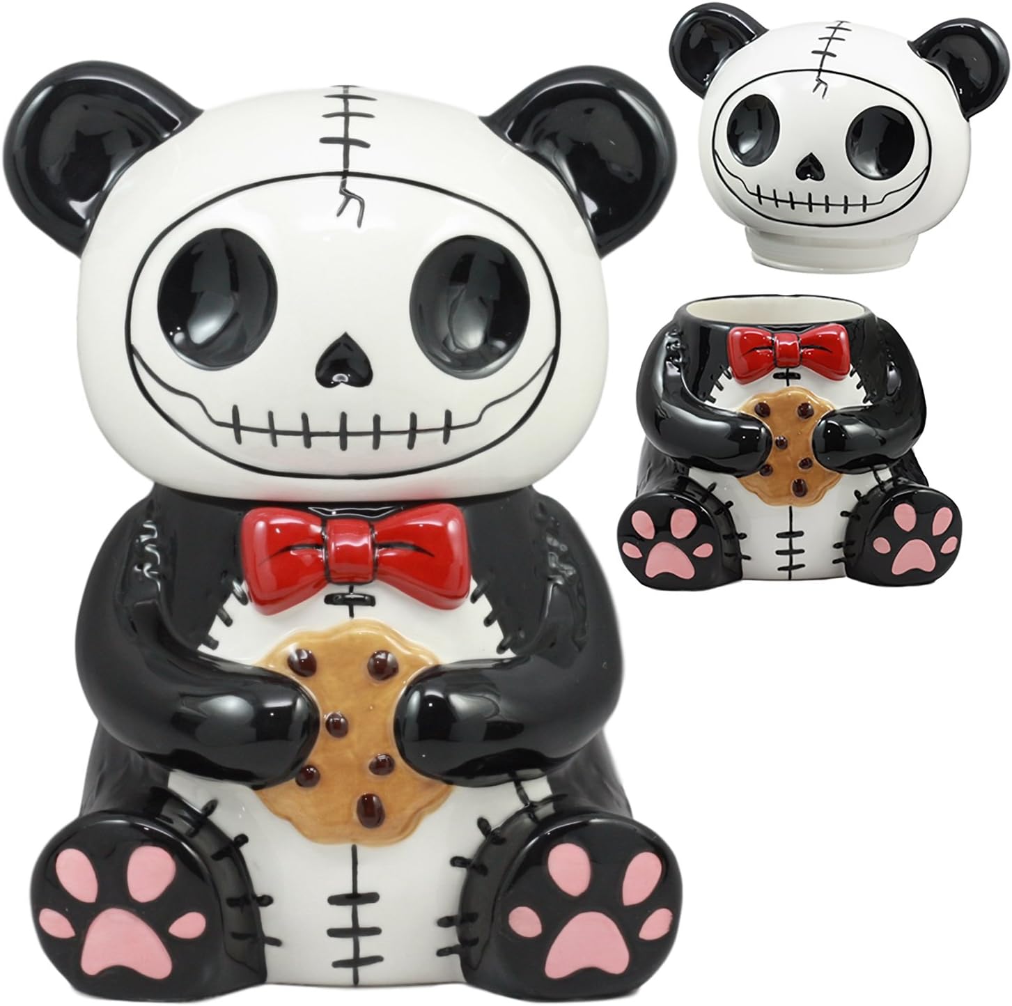 Home Ebros Furry Bones Pandie Panda Ceramic Cookie Jar Furrybones ...